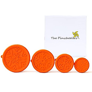 The Pinwheelers - Storage Containers With Lids, Food Storage Container Christmas Gift Bundle, Stainless Steel Containers With Lids In 4 Assorted Sizes, Family Gifts Ideas, Orange Lid