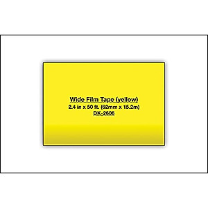 Brother Dk2606 Continuous Film Label Tape, 2-3/7-Inch X 50 Ft Roll, Yellow
