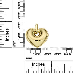 PORI JEWELERS 14K Yellow Gold High Polished Puff Heart Pendant