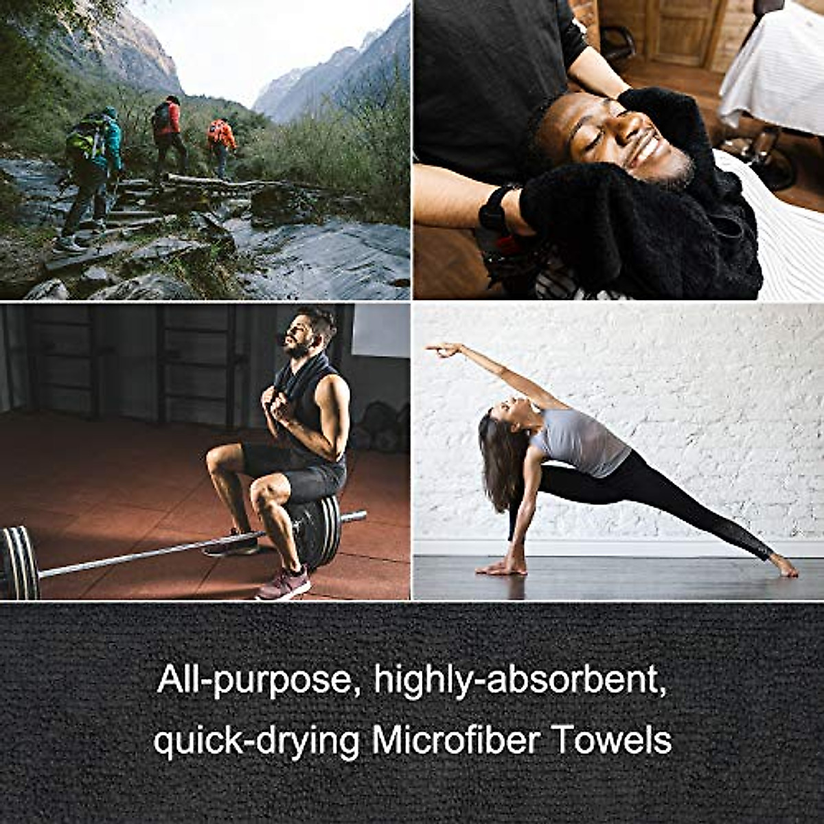 Arkwright Microfiber Gym Towel - (Pack of 12) Soft Lightweight Quick Dry Hotel Quality Hand Towels, 300 GSM, Sweat Absorbent, Perfect for Workout, Yoga, Spa, Bathroom, 16 x 27 in, Navy