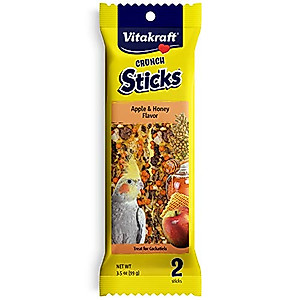 Vitakraft Cockatiel Treat Sticks - Apple And Honey - 3.5Oz, 31693