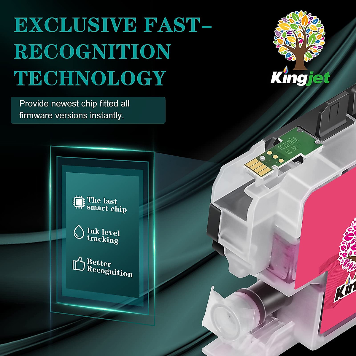 Kingjet Compatible Ink Cartridge Replacement for Brother LC3013 / LC3011 Use with MFC-J487DW MFC-J491DW MFC-J497DW MFC-J690DW MFC-J895DW Inkjet Printers, 6 Pack(2Cyan 2Magenta 2Yellow)