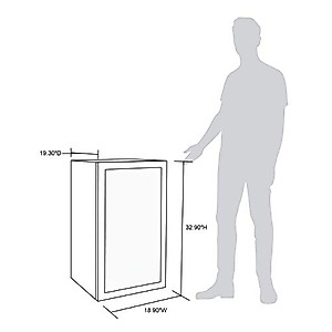 NewAir Beverage Refrigerator Cooler | 126 Cans Free Standing with Right Hinge Glass Door | Mini Fridge Beverage Organizer Perfect For Beer, Wine, Soda, And Cooler Drinks | AB-1200