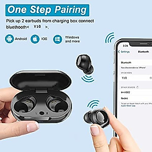 Waterproof Bluetooth 5.3 True Wireless Earbuds, Touch Control,30H Cyclic Playtime TWS Headphones with Charging Case and mic, in-Ear Stereo Earphones Headset for Samsung/iPhone/Android