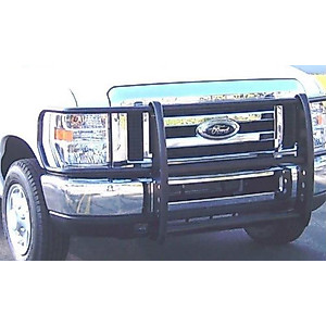 Go Rhino! 3324MB 3000 Series StepGuard - Center Grille Guard + Brush Guards, Black
