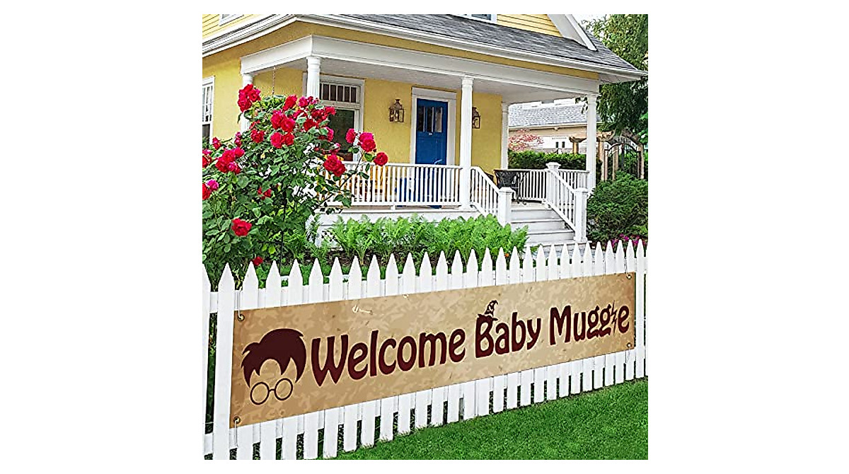 Large Welcome Baby Muggle Banner - Baby Shower Party Decor