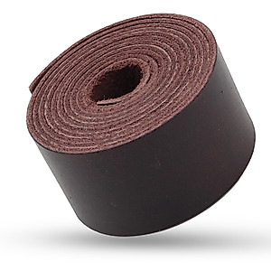 Leather Strap - Full Grain Buffalo Leather Strips for Crafts – Brown Leather Straps Ideal for Arts and Crafts, Tooling, Jewelry, DIY Home Decor, & More - Durable Tooling Leather Strip (1.5" x 60")