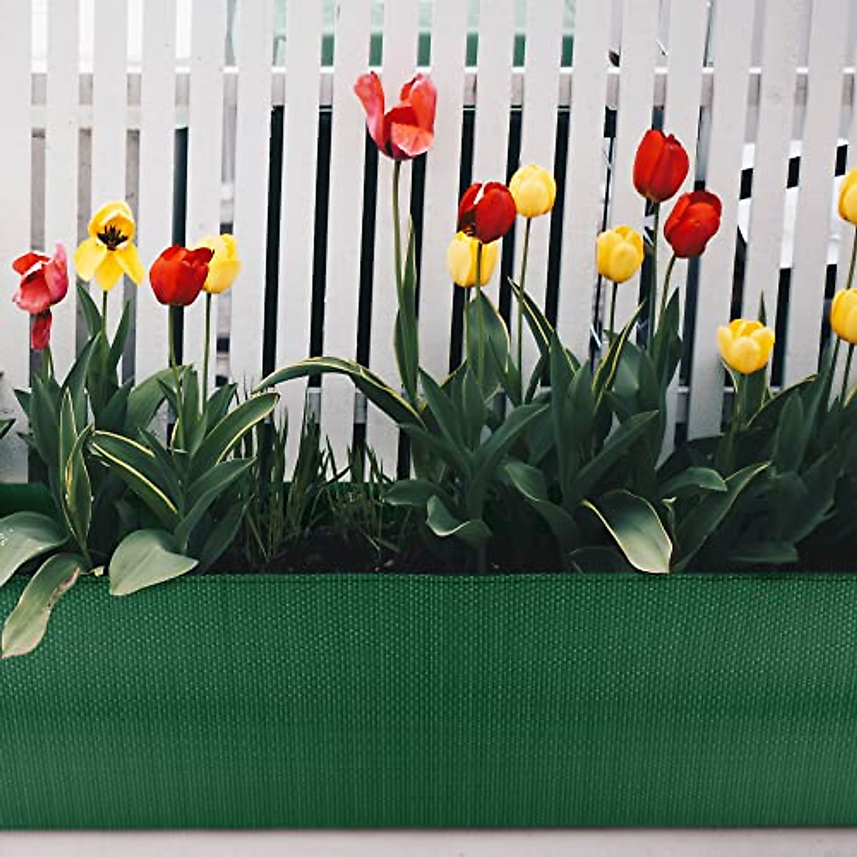 UCandy Pack 2 of Raised Garden Bed with 3 Partition Grids,Durable PE Fabric Planters Grow Bags,Suitable for Potato,Tomato,Flower,Vegetable Plant Container (2)