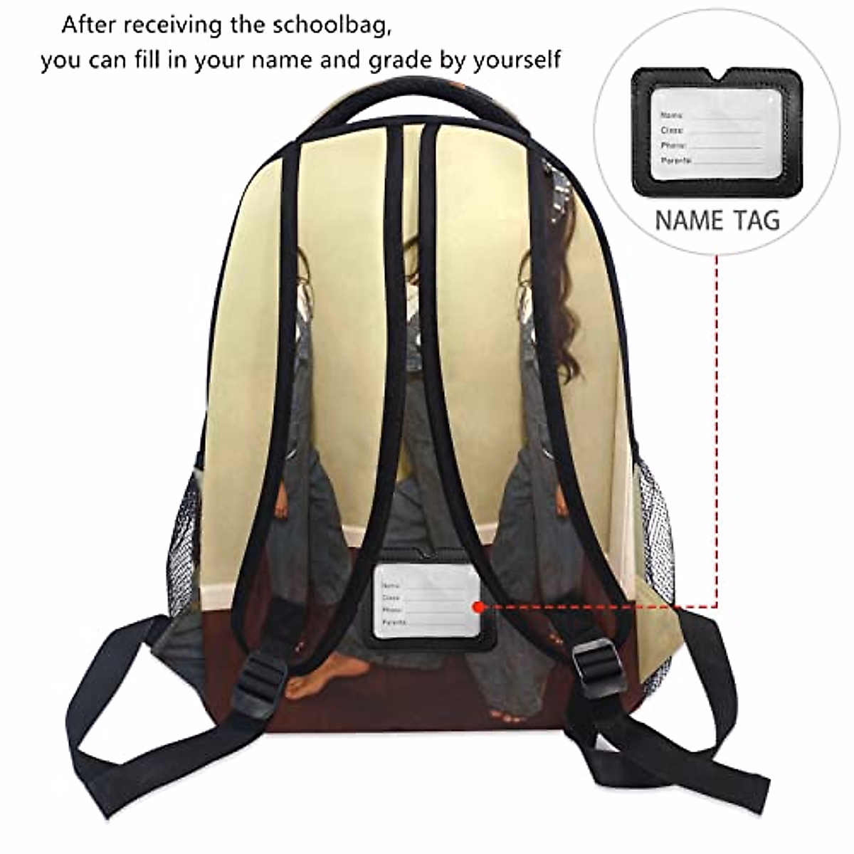 MNSRUU Custom Kids Backpack with Photo Name Custom Photo Backpack Personalized Bookbag