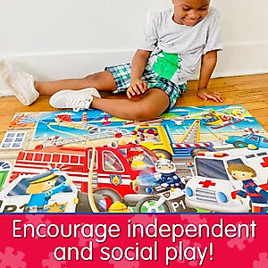 The Learning Journey: Jumbo Floor Puzzles - Emergency Rescue - Extra Large Puzzle Measures 3 ft by 2 ft - Preschool Toys & Gifts for Boys & Girls Ages 3 and Up