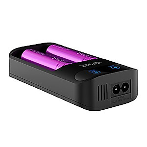 Efest LUSH Q2 Intelligent LED Battery Charger Compatible with Lithium IMR 3.6V and 3.7V Batteries