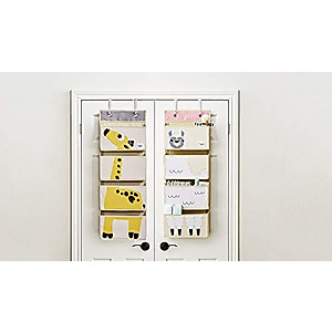 3 Sprouts Hanging Wall Organizer- Storage for Nursery and Changing Tables, Llama