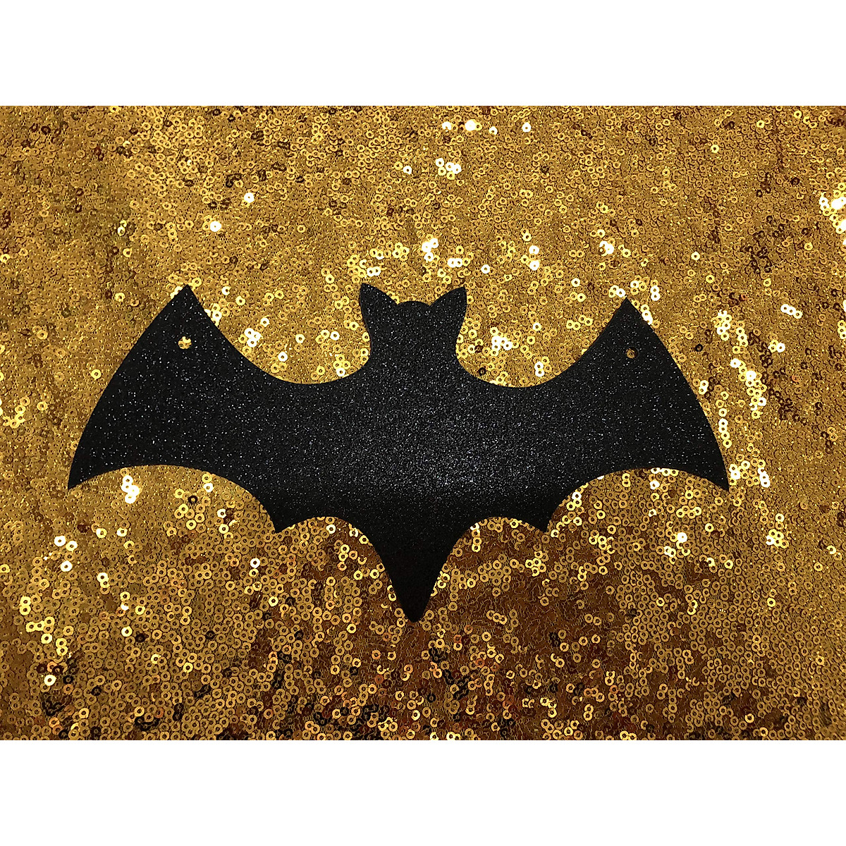 Black Glitter Bat Garland Halloween Bats Garland Banner, Bat Halloween Banner Bat Halloween Decorations for Halloween Home Mantle Haunted Mansion Decorations