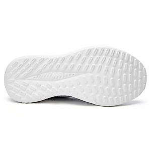 Akk Mens Wide Width Walking Shoes Running Sneakers - Tennis Shoes Breathable Workout Athletic Gym Shoes Comfortable Lightweight Indoor Outdoor Casual Sneakers Silvery Grey Size 10.5