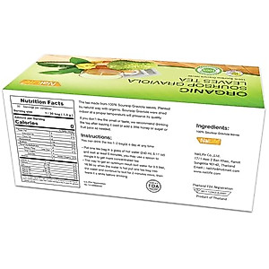 NalLife Organic Soursop Graviola Leaves Tea Pack of 30 Bags
