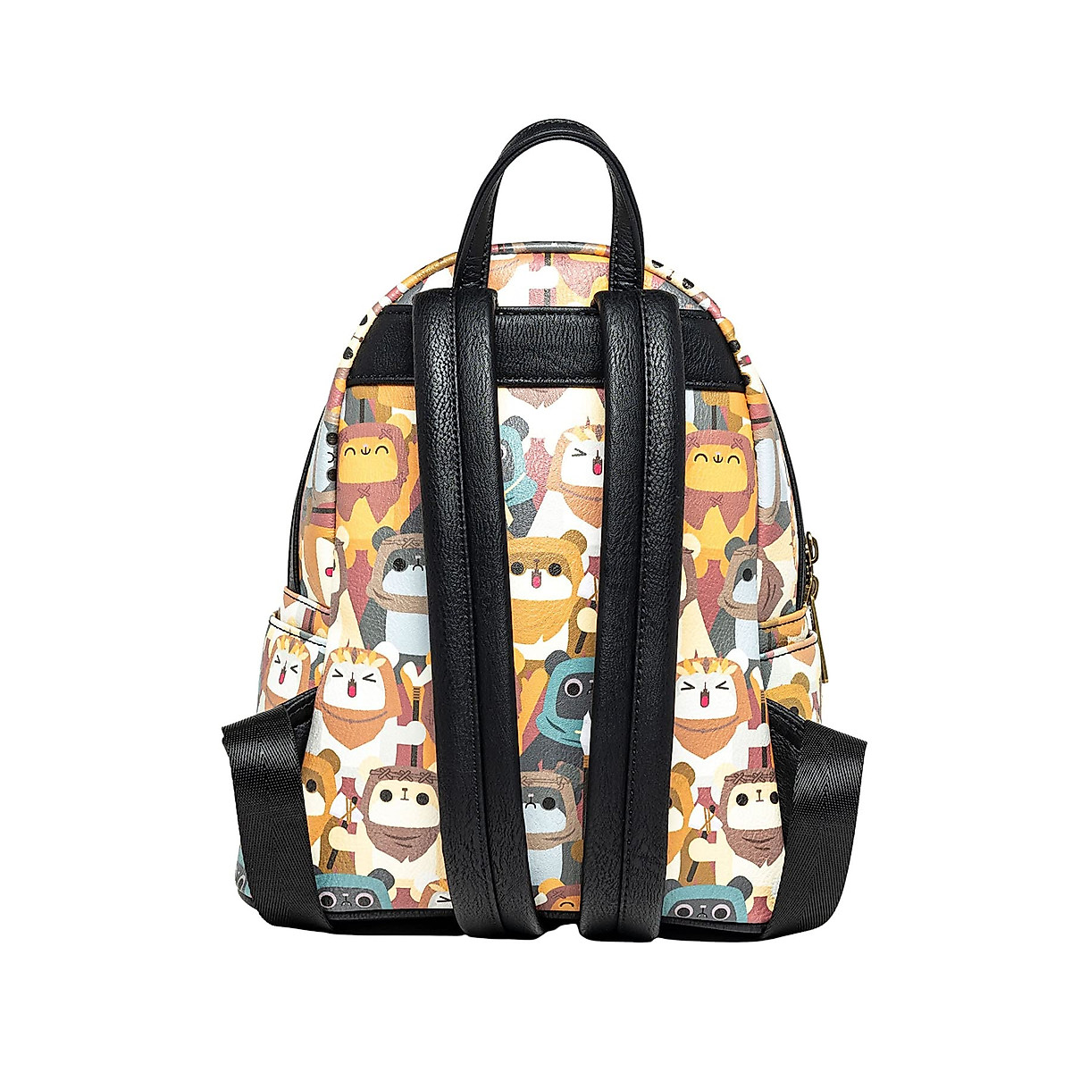 Loungefly Women's Star Wars Ewok Chibi AOP Double Strap Shoulder Bag Purse