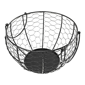 Metal Wire Egg Basket Egg Holder Organizer Case Container Kitchen Egg Storage Basket Fruit Basket Vegetables Fruit Bowl Kitchen Counter Organizers