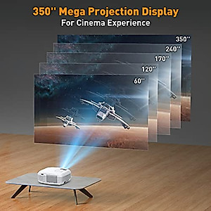 Projector, 9500L Projector with WiFi and Bluetooth - CRAZVIEW 5G Portable Video Projector, Outdoor Projector Native 1080P Support 350'' Display Compatible with Android/iOS/Tv Stick/Pc