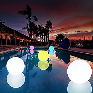 Light Ball LED Garden Swimming Pool Floating Light Light Landscape Aquarium Accessories Coloring Book Animals Children (White, One Size)