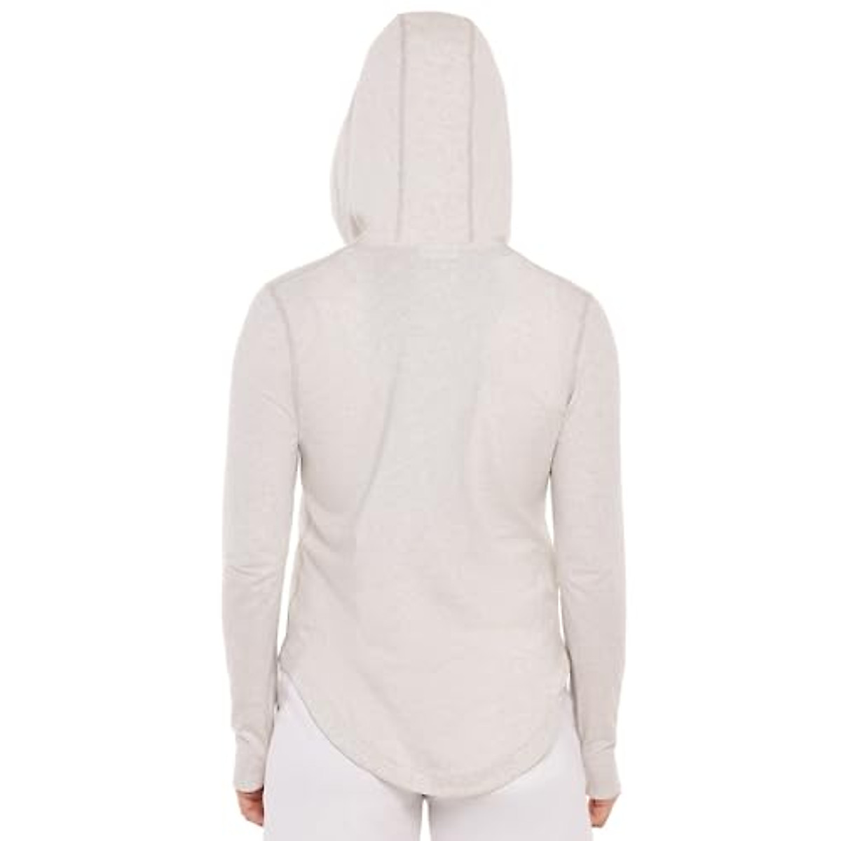 Coolibar UPF 50+ Women's LumaLeo Zip-Up Hoodie - Sun Protective (XX-Small- Light Grey Heather)