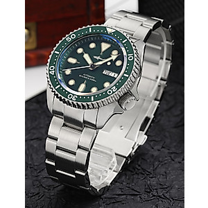 TACTICAL FROG Heimdallr SKX007 Dive Watches for Men, NH36A Movement C3 Luminous Mens Automatic Watches, 200 Meter Water Resistant, Multi-Color