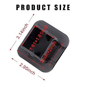 cueclue 1 PC Tow Hitch Dust Plug, American Flag 2" Receiver Plug Waterproof Cover, Square Cover Base Rubber Tow Anti-Lost Protection Cover, Universal Exterior Protection Accessories for Cars (Black)