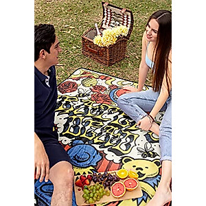 Grateful Dead Dancing Bear Show Super Soft and Cuddly Fleece Plush Throw Blanket 45" x 60"