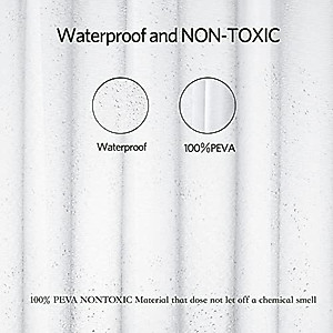 YINENN Frosted Shower Curtain Set with 12 Plastic Shower Hooks, Heavy Duty PEVA Waterproof 72Wx 72H Shower Curtain Liner for Bathroom, No Chemical Smell with Magnets and Rust Proof Metal Grommets