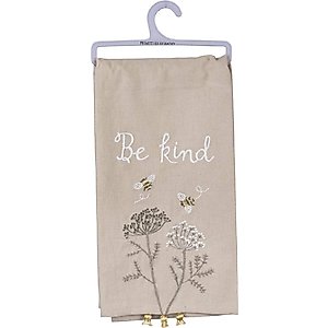Primitives by Kathy Embroidered Dish Towel, Be Kind 28.00" x 28.00"