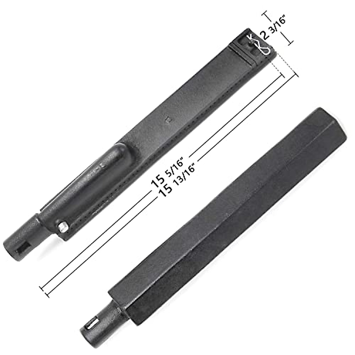 Votenli C2630A (3-Pack) 15 13/16" Cast Iron Burner Tube Pipe Kit Gas Grill Replacement Parts for Jennair 720-0062, 720-0063, Nexgrill 720-0671, 720-0165, Charbroil Gas Grill Models