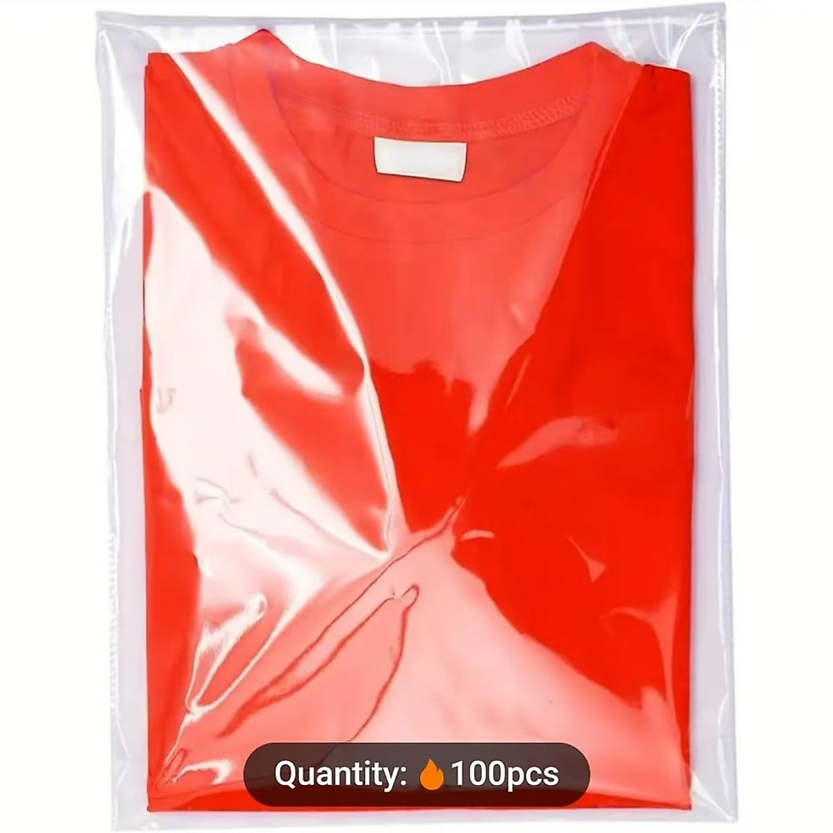 Muyindo 100 Pieces (9x12 Inch) Clear Plastic Bags for Packaging, Clothing & T-Shirts Strong Packing Self Adhesive Cellophane Bag