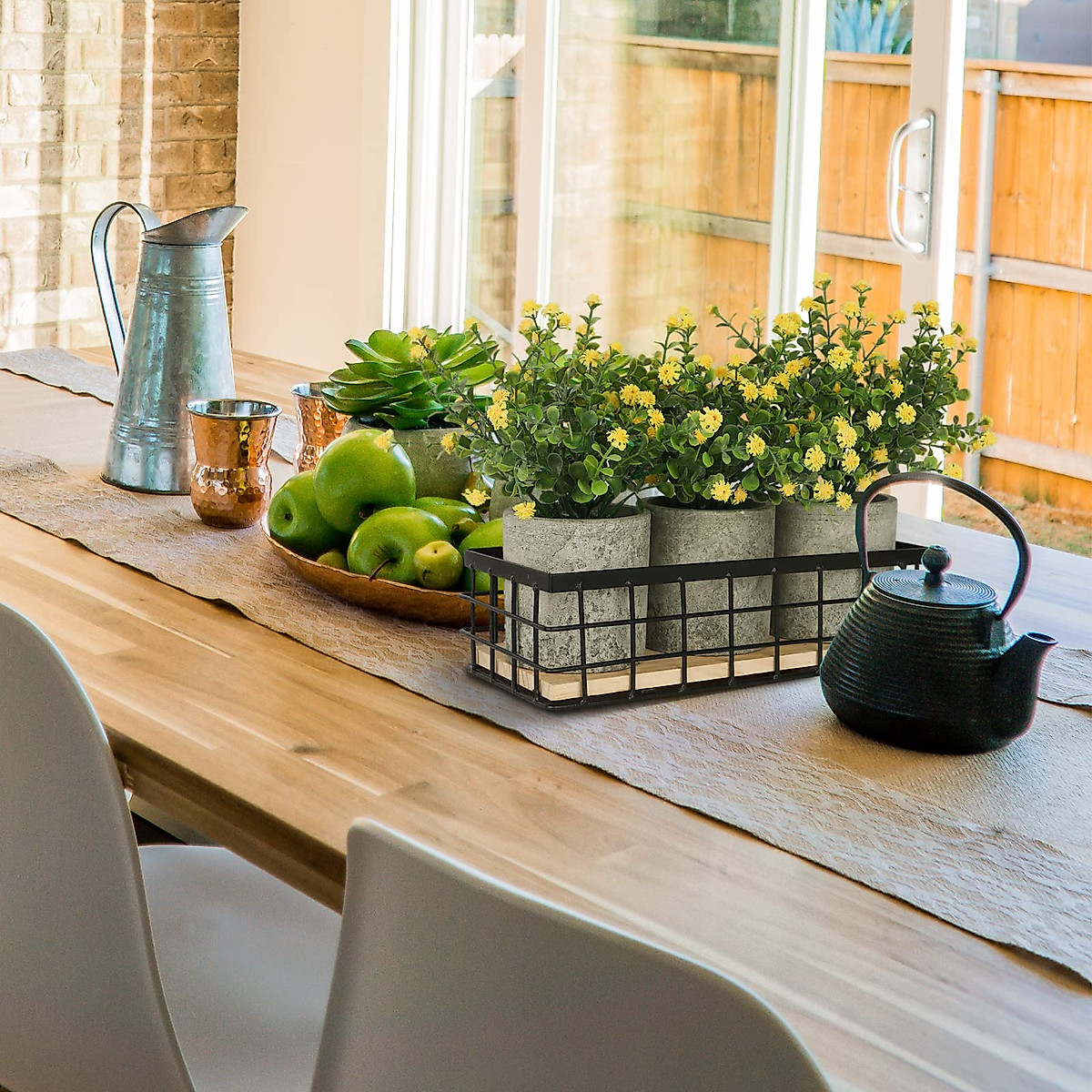 Small Fake Plants Artificial Plants Indoor, 3 Potted Artificial Plants Flowers for Home Decor Indoor, Fake Plants Bedroom Aesthetic, Fake Plants for Living Room, Bathroom, Shelf, Coffee Table