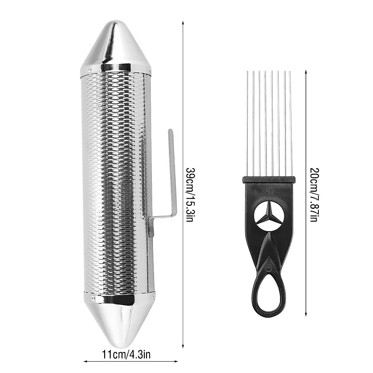 Fafeims Guiro Guiro Instrument Guiro Holder Percussion Instruments Guiro Durable Stainless Steel Metal Guiro Musical Percussion Instrument with Scraper