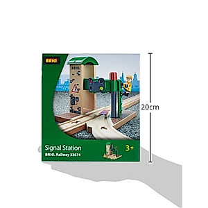 Brio World 33674 - Signal Station - 2 Piece Wooden Toy Train Accessory for Kids Age 3 and Up