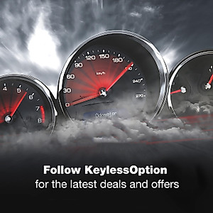 KeylessOption Key Fob Cover Case Replacement for 2014 2015 2016 2017 2018 2019 Chevrolet Chevy Silverado Suburban Tahoe GMC Sierra Yukon Remote Shell, 4-Button M3N-32337100, No Programming Required