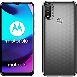 Motorola Moto e20 Dual-SIM 32GB ROM + 2GB RAM (GSM only | No CDMA) Factory Unlocked 4G/LTE Smartphone (Gray) - International Version
