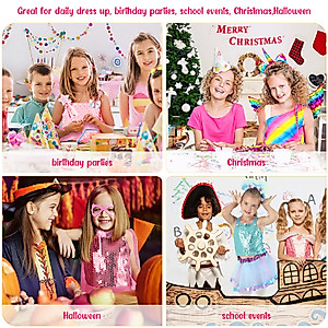 Fedio Dress up Clothes for Little Girls - Kids Dress up & Pretend Play Princess Dress up Trunk Costume for Girls 3-6 Years