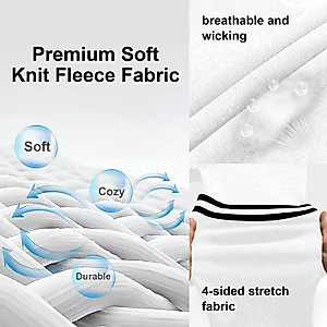 Chrisuno Men's Athletic Fit Full Zip Fleece Large Hooded Sweatshirt Active Breathable Hoodie S White