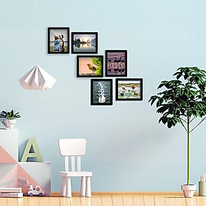 Kingsmile 8x10 Picture Frame, 2 Pack Wood Frames with Durable Shatter Resistant Cover, Display Poster 8x10 without Mat, Photo Frame for Wall Gallery Display, with 2 Wall Hooks. (Brown)