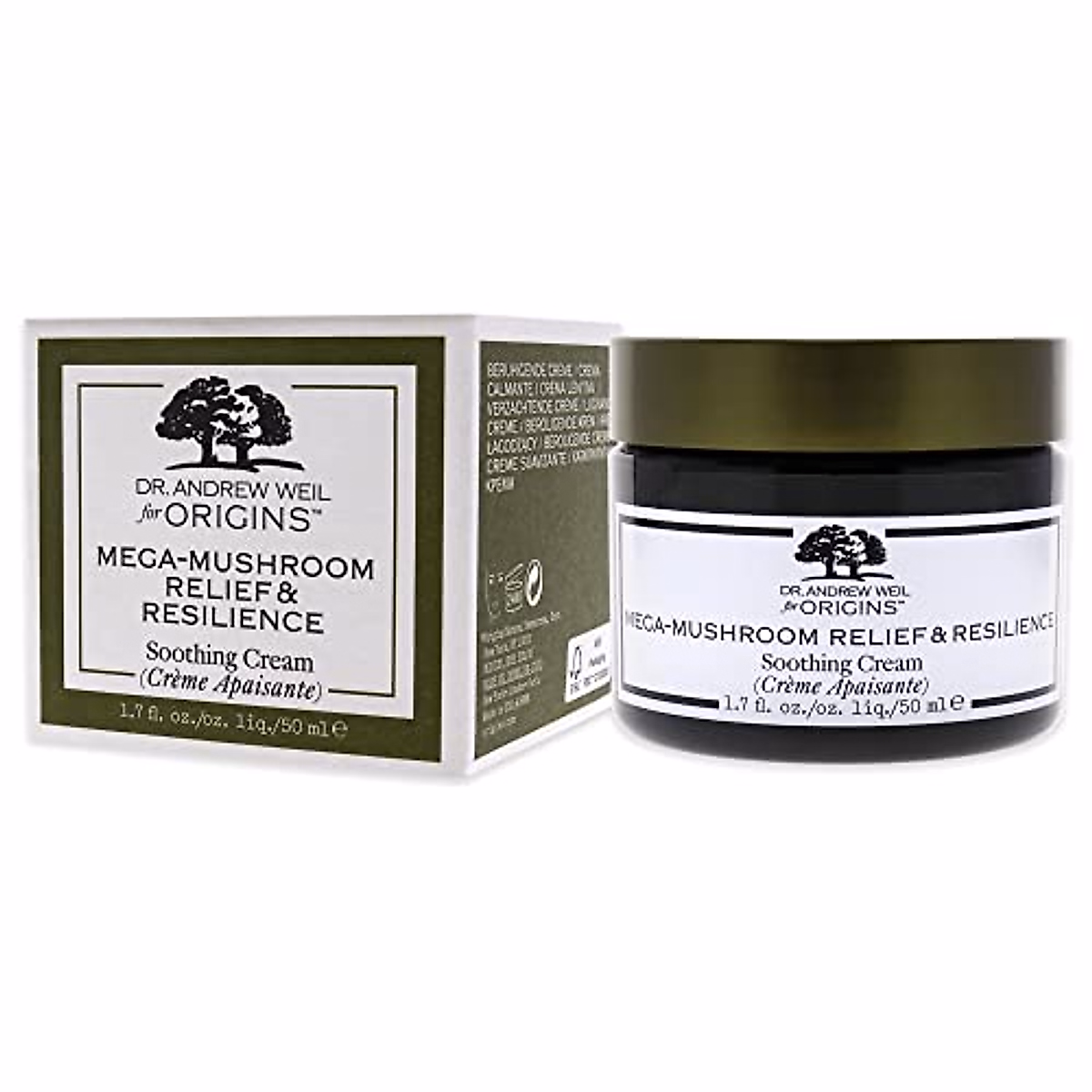 Dr. Andrew, Origins Dr Weil MegaMushroom Relief Resilience Soothing cream 1.7floz50ml, 1 Fl Oz