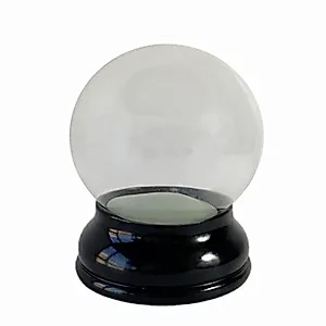 GECKODODO Clear DIY Empty Snow Globe kit Glass Water Globe Jar with Resin Base -3.9 Inch Diameter