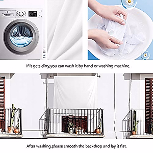 Hemmotop White Backdrop Background 10 x 20 ft White Backdrop Screen for Photography,Seamless White Photography Backdrop Background for Photo Video Studio