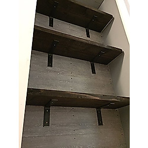 4 Pack - 10"L x 6"H Angle Shelf Bracket, Iron Shelf Brackets, Metal Shelf Bracket, Industrial Shelf Bracket, Modern Shelf Bracket, Shelving