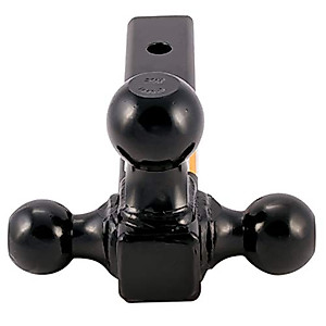 MaxxHaul 70270 Trailer Hitch Hollow Shaft Triple Ball Mount - Black