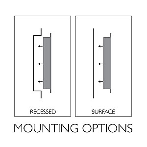 Design House 597500 Cyprus Fully Assembled Frameless Mirrored Tri-View Surface or Recessed Mount Bathroom Medicine Cabinet, 36.3 x 30.1