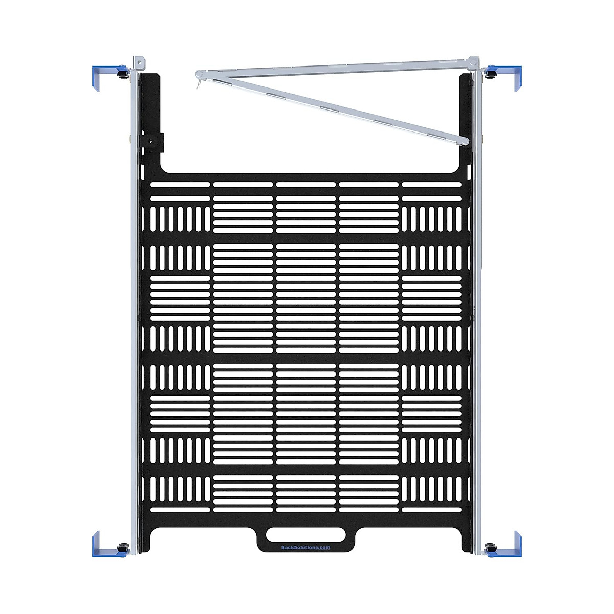RackSolutions 1U Adjustable Vented 19 Inch Sliding Server Rack Mount Shelf with Cable Management Arm 24 Inch Deep