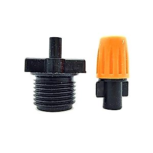 Irrigation Dripper 40 Pcs Mist Nozzle Spray Adjustable Closable Garden Lawn Irrigation Droplets Single-head Combined With 1/2"connector