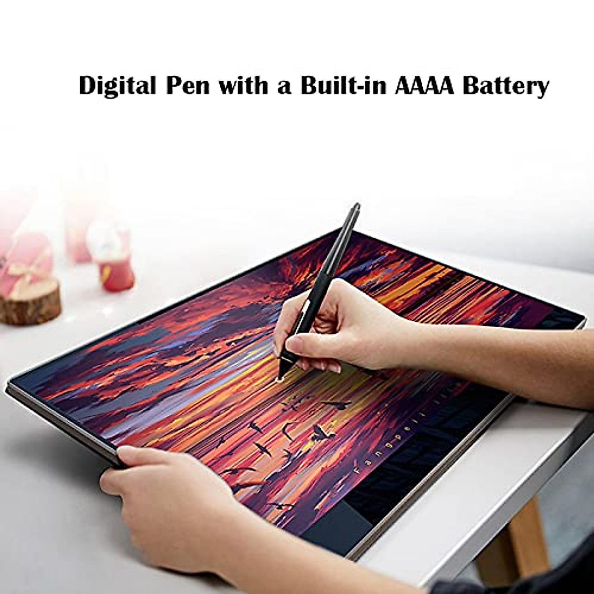 Monitor 4K/ 1080P Portable Monitor 15.6' FHD HDR Computer Display With Hand Drawn Function USB- C HDMI External Monitor For Laptop PC Phone Mac Xbox PS4 Switch Gaming Monitor ( Size : 4K )