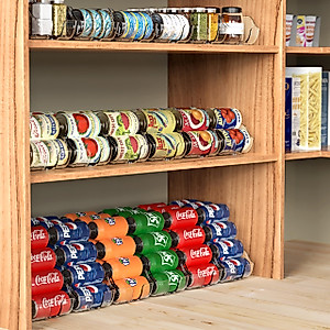 SimpleHouseware Soda Can Organizer for Pantry/Refrigerator, Clear, Set of 2