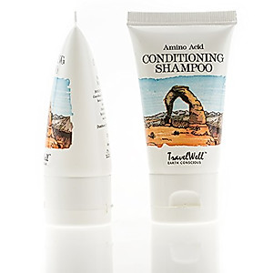 Travel Well Landscape Series Hotel Shampoo and Conditioner Supplies for Guests 2 in 1, 1.0 Fl Oz/30ml, Individually Wrapped 50 Tubes per Box | Travel Size Toiletries | Hotel Toiletries Bulk Set